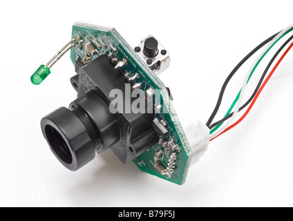 Detail of typical webcam CMOS embedded sensor and lens assembly Stock ...