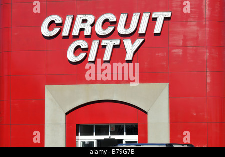 Exterior facade of Circuit City retail store with sign in USA Stock ...