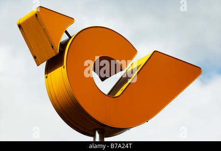 Wien, Vienna: logo of Österreichische Post and bank 99, in 23. Liesing ...