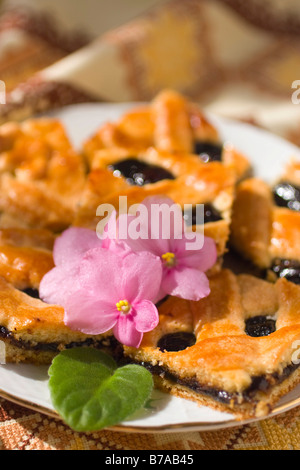 Damson cheese cake Stock Photo - Alamy
