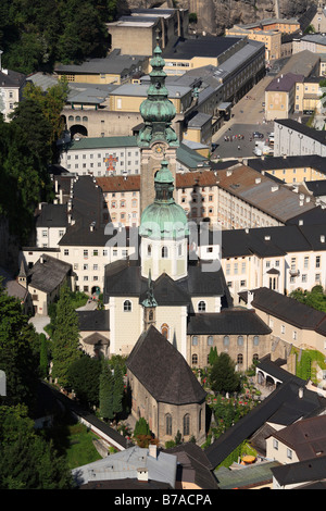 Stift St. Peter monastery, church tower, overlooking the Festung ...