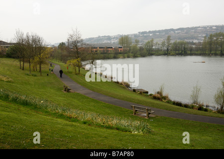 Fendrod Lake, Swansea, West Glamorgan, South Wales, U.K., in Spring ...