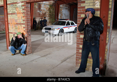 Criminals Hiding From Police Stock Photo - Alamy