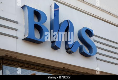 british home stores, bhs, logos at a branch of the department store in ...