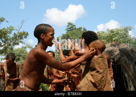 Africa, Bushmen, Namibia, baby, child, clan, grandmother, hunter ...