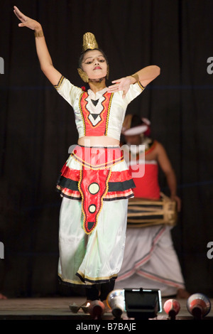 Kandyan dancer in traditional costume, headdress, silver, portrait ...