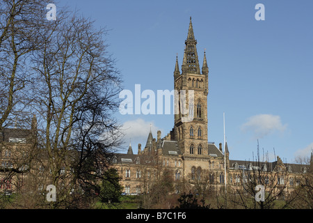 University of Glasgow, south facade of the main building, Gilmorehill ...