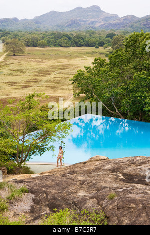 The main swimming pool at The Heritance Kandalama Hotel in Dambulla ...