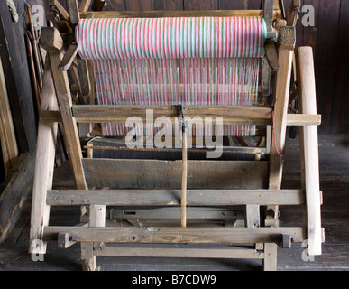 Traditional ancient chinese weaving machine made of wood Stock Photo ...