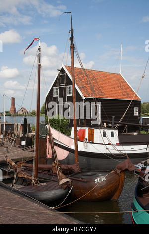 Traditional Dutch Botter Fishing Boats in the small Harbor of the Stock ...