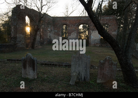 The ruins of Biggin Church in South Carolina Stock Photo - Alamy