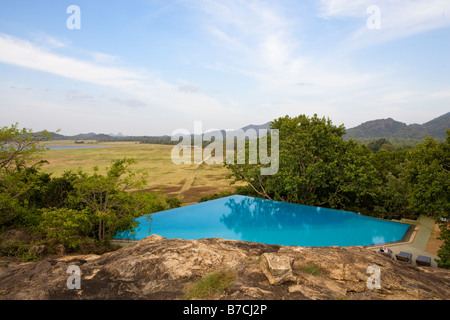 The main swimming pool at The Heritance Kandalama Hotel in Dambulla ...