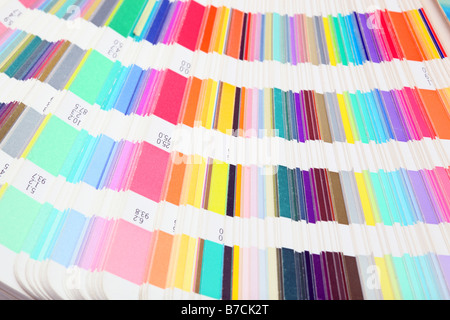 detail from pantone color scale samples with reflection lithography ...