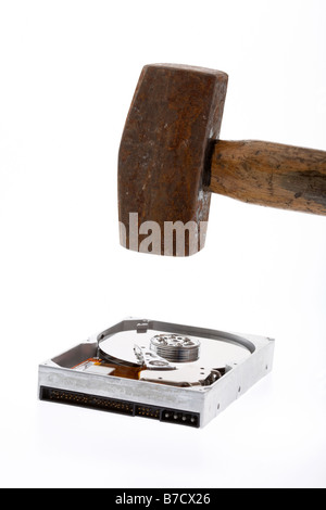 Old computer hard disk drive circuit board Stock Photo - Alamy