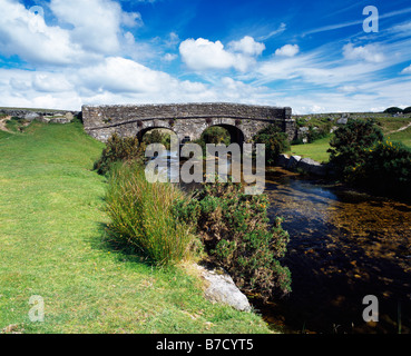 Cherry Brook Bridge near Princetown, Dartmoor National Park, Devon ...
