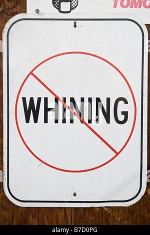 No whining sign Stock Photo - Alamy