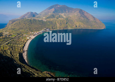 Aerial view, Filicudi island, Aeolian Islands, Sicily, Italy Stock ...