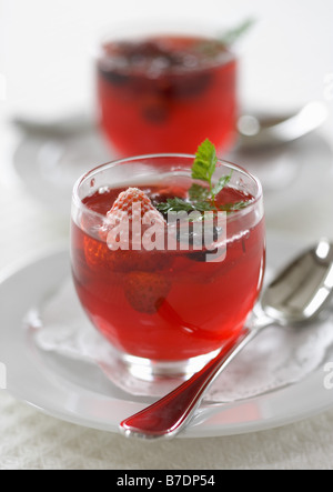 Red wine jelly with berries Stock Photo - Alamy
