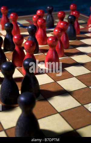 The playing board for the game of Halma Stock Photo - Alamy