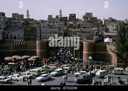 Bab al Yaman the main gate into the old city of Sanaa Yemen Stock Photo ...