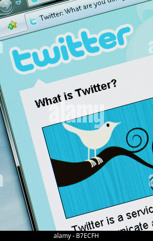 Twitter texting for the web "what is twitter Stock Photo - Alamy