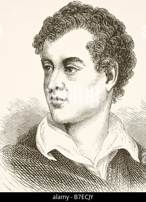 George Gordon, Lord Byron (1788-1824) English Romantic poet of Scottish ...