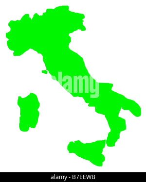 map Italy on white background Stock Photo - Alamy