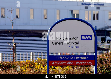 Northampton General Hospital sign, Northampton, England, UK Stock Photo ...