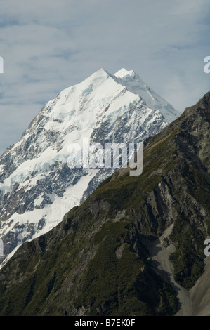 New Zealand, South Island, Mt Cook. Summit, snow, mountain, Aoraki, New ...