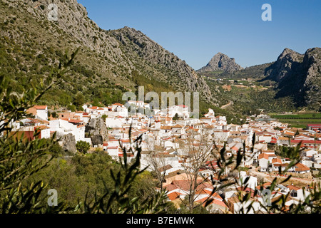Benaojan white village Serrania de Ronda Malaga Andalusia Spain Stock ...