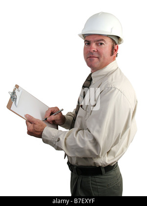 OSHA Inspection Worker At Construction Site. Building Safety Stock ...