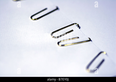 Paperclip with Documents Stock Photo - Alamy