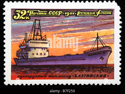 vintage russian postage stamp with ship "Lena Stock Photo - Alamy