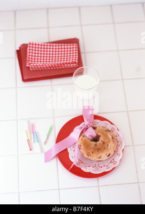 Bagel with candles Stock Photo - Alamy