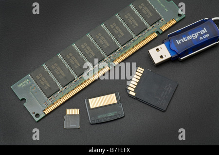 flash memory types compared from Korea Taiwan Japan Stock Photo - Alamy