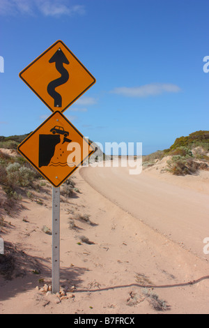beware dangerous cliffs sign near the dun briste sea stack cliffs ...