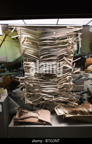 A display at the Oklahoma City National Memorial & Museum shows items ...