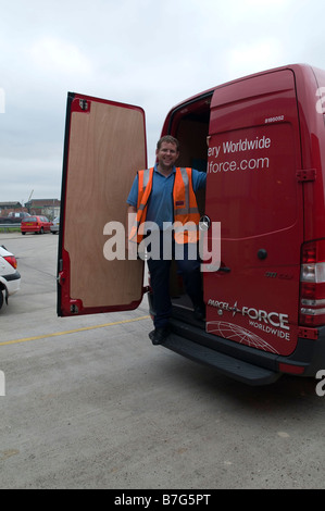 Parcel Force Mercedes Sprinter Delivery Van Stock Photo - Alamy
