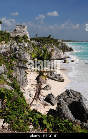 Ancient Tulum ruins Mayan site temple pyramids artifacts seascape ...