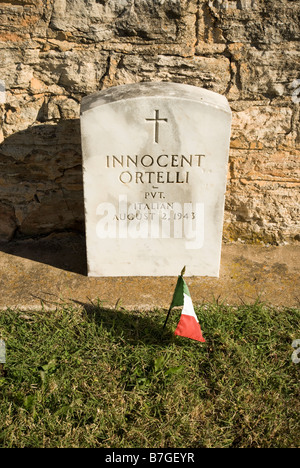 Gravestone for a WWII prisoner of war at Historic Fort Reno in El Reno ...