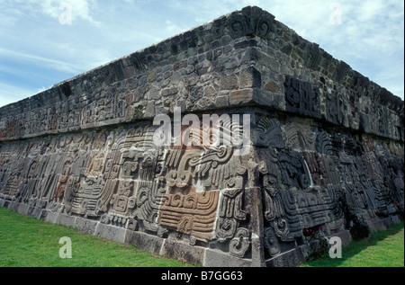 Temple of the Feathered Serpent, relief, Xochicalco archaeological site ...