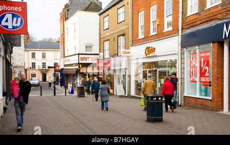 Devizes High Street Wiltshire England late 1980s Stock Photo - Alamy
