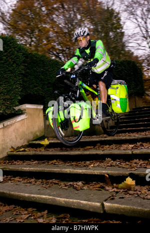 London Ambulance Service paramedic cycle response unit parked by Stock ...