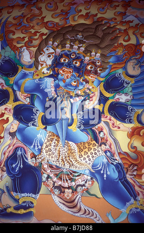 mahakala mural Sikkim India Stock Photo - Alamy
