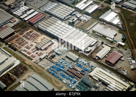 aerial view of big industrial area. industrial park of factories ...