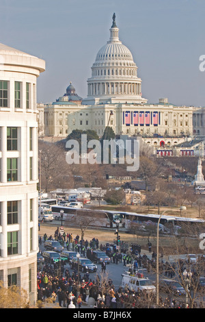 Motorcade at Obama Inauguration Stock Photo - Alamy