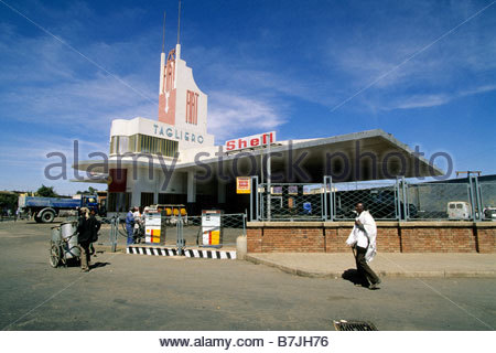 The Fiat Tagliero Building, Asmara, Eritrea, Africa Stock Photo ...