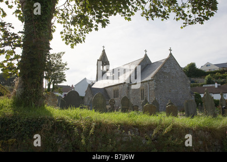 Wales. Church in Port Eynon in the Gower peninsula Stock Photo - Alamy
