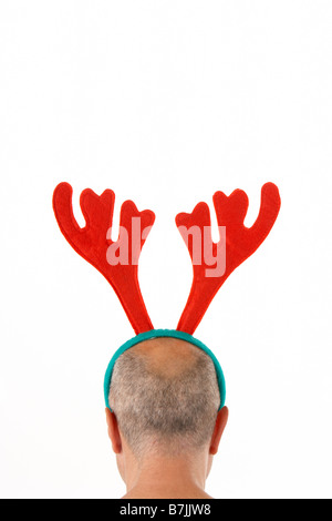 Christmas, party and holidays concept. Image of young Black man in ...