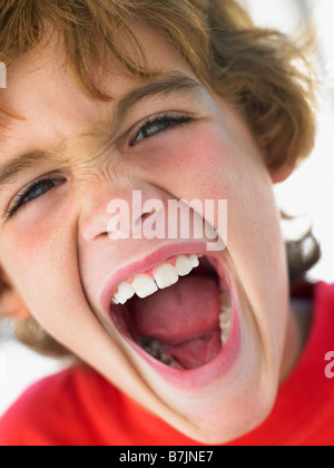 Angry boy shouting Stock Photo - Alamy